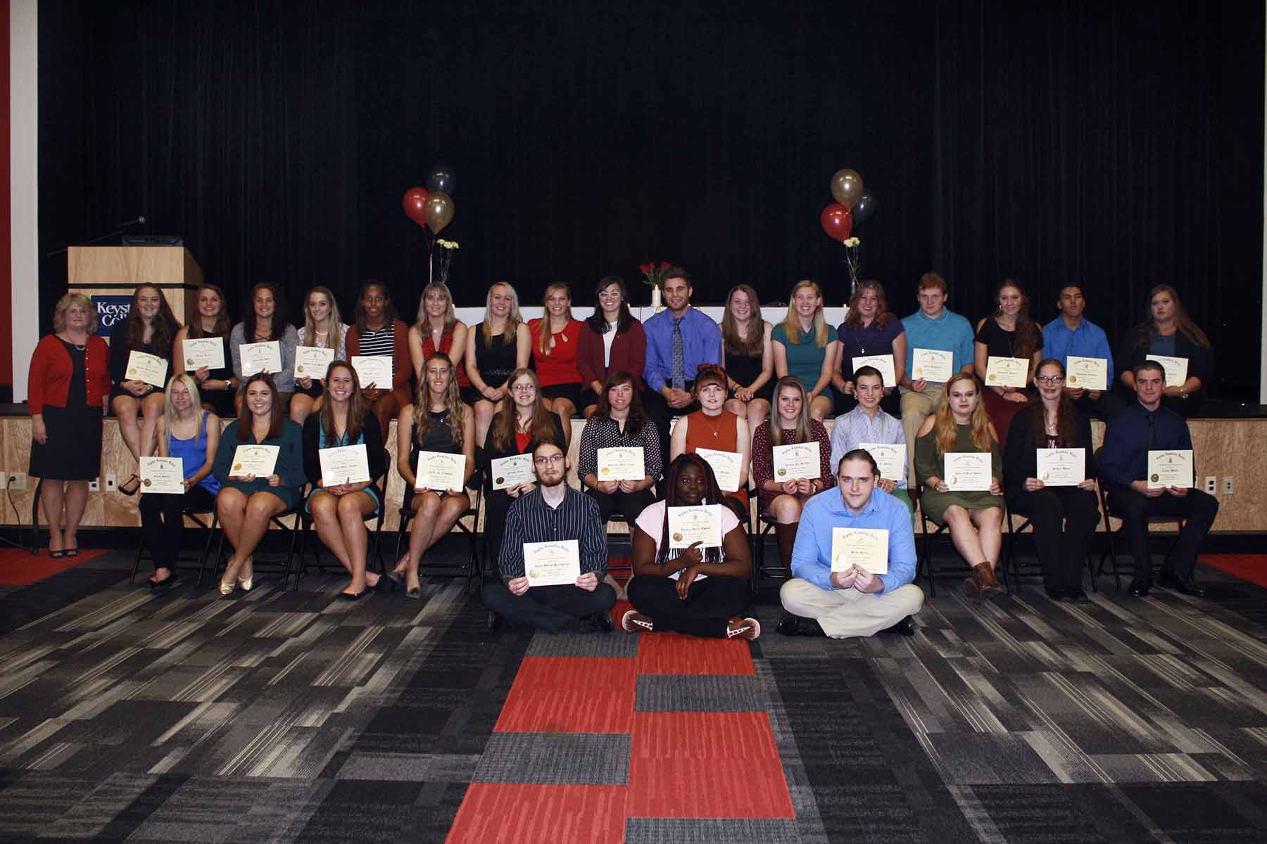 Students inducted into honor society - Keystone College