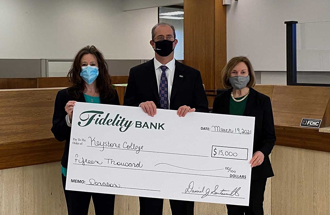 Keystone College receives $15,000 from Fidelity Bank through ...